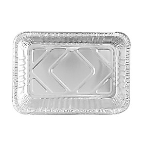 PARTY BARGAINS Aluminum Foil Pans Container - (50 Pack) 9” x 6” x 2” Premium Quality & Durable Steam Table Pan for Cooking, Baking, Roasting, & Broiling, Excellent for Takeouts, Meal Prepping