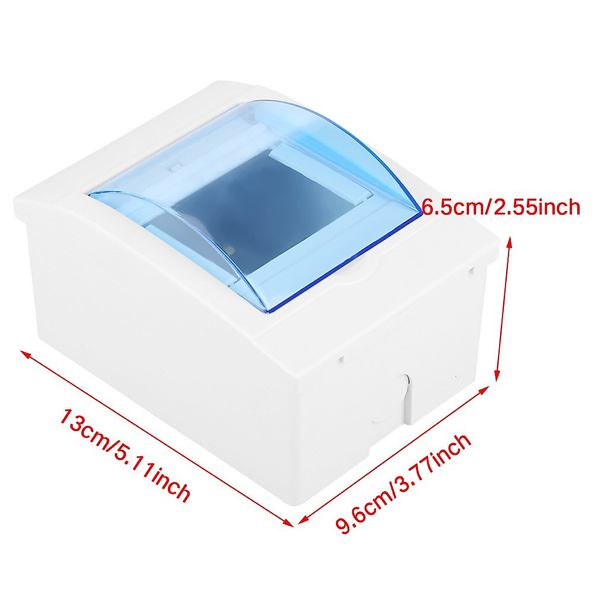 Keenso 3-4 Ways Plastic Distribution Box for Circuit Breaker, Easy Install, Wide Application, Transparent Cover