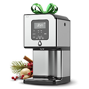 LEVO Lux - Premium Herbal Oil Infusion Machine - Botanical Extractor - Herb Dryer, Decarboxylator, & Oil Infuser - Gourmet Edible Infusion Maker - For Infused Gummies, Brownies & More - Silver