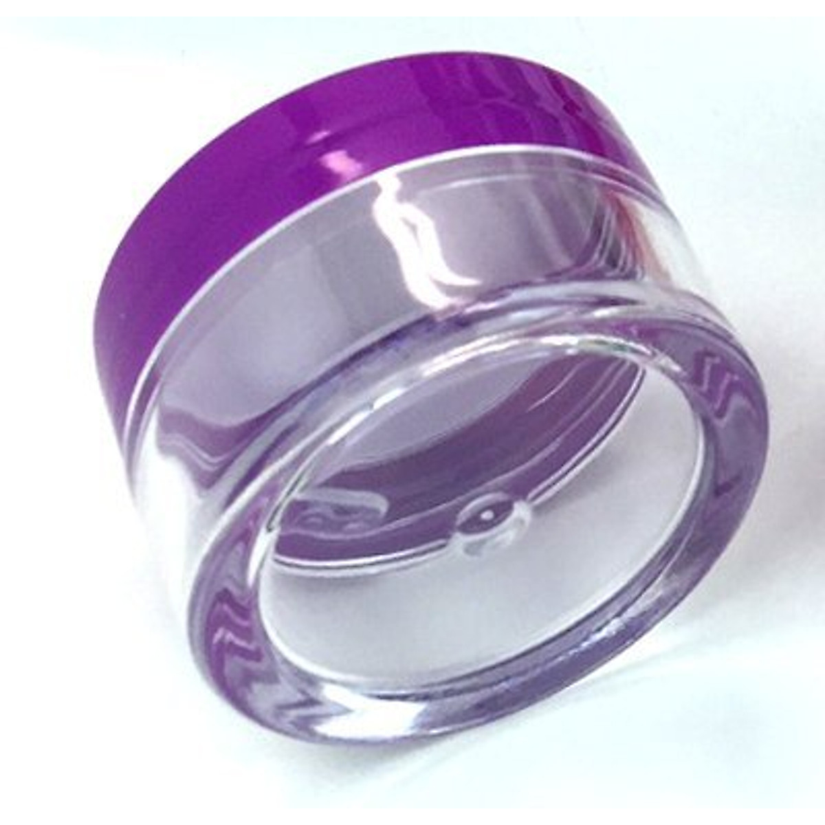 Beauticom 12 Pieces USA 20G/20ML Round Clear Jars with MultiColor Lids for Acrylic Powder, Rhinestones, Charms and Other Nail Accessories - BPA Free