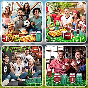 LFZHAN Football Party Decorations,12 Pcs Can Sleeves Neoprene Insulator For Super Bowl Game Day Decorations And Gifts