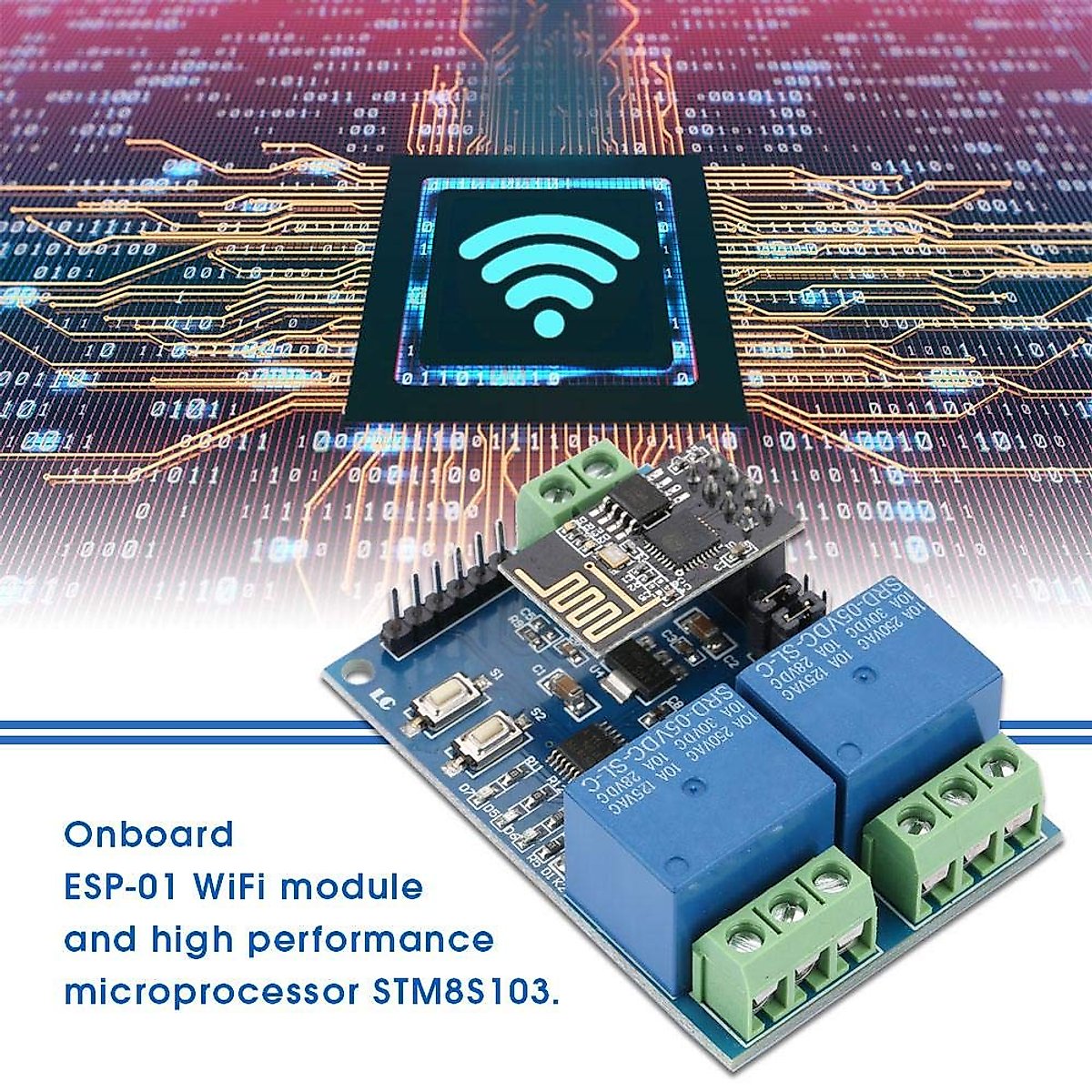 5V ESP8266 Dual Channel Relay Module IOT Smart Home Phone APP Remote Switch with 100M Distance
