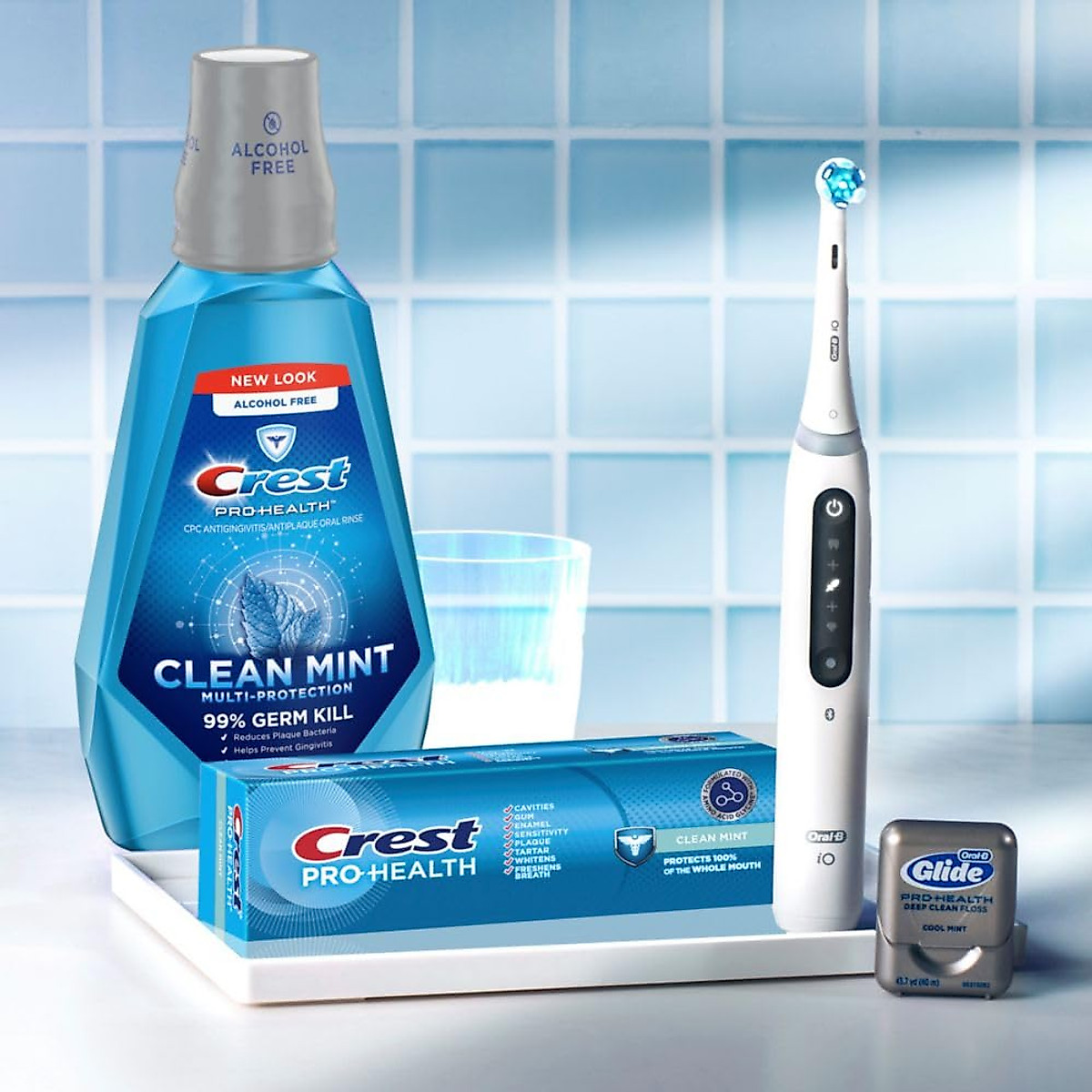 Crest Pro Health Multi-Protection Mouthwash with CPC (Cetylpyridinium Chloride), Clean Mint, 1L (33.8 fl oz)