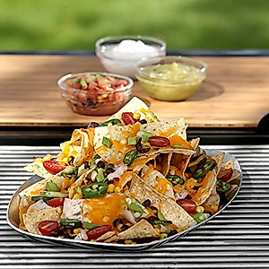 Nordic Ware 365 Indoor/Outdoor Grill N' Serve Plate, Brown/Silver, 10 By 15 inch