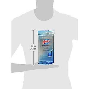 Windex Electronics Wipes, Pre-Moistened, Provides Streak-Free Shine, 25 Count