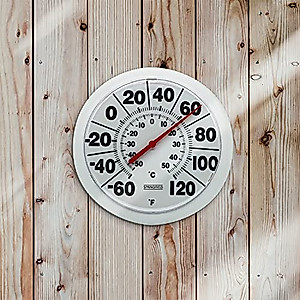 Springfield Indoor Outdoor Big Bold Thermometer, 8.5 Inch, White