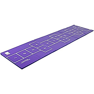 Tumbl Trak Hopscotch Mat, Purple with Hopscotch Squares on One Side and Numbered Line on the Other Side for Long Jump, 3-Feet Width x 12-Feet Length x 1-3/8-Inch Height