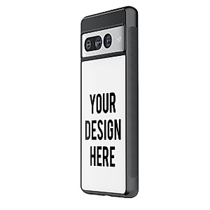 Upload Your Image | Make Your Own Black Rubber Phone Case Compatible With Google Pixel 8, 8 Pro, 8a, 7a, 7, Pixel 7 Pro, Pixel 6a, 6 Pro, 6, 5, 4a 5G, 4a 4G, 4, 4 XL, 3a, 3a XL, 3, 3 XL, 2 XL