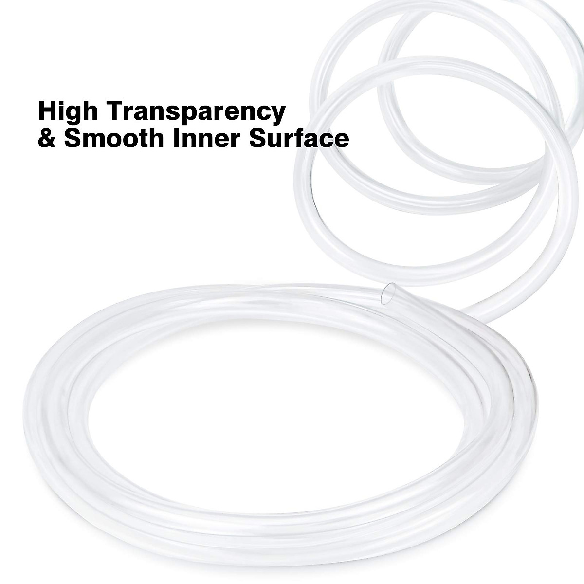 3/4" ID 1" OD Clear Vinyl Tubing - 25 Feet, 30 PSI, Flexible Plastic Tubing, BPA Free and Non-Toxic, Multipurpose Soft Tube Comes with 2 Hose Clamps