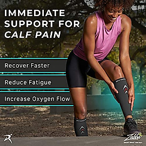 Rymora unisex-adult Leg Compression Socks, Calf Support Sleeves for Legs Pain Relief, Comfortable and Secure Footless for Fitness, Running, and Shin Splints 1 Pack, Pink, Medium