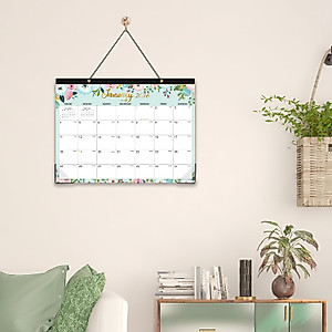 2023-2024 Desk Calendar - 18 Monthly Desk/Wall Calendar 2023-2024 2-in-1,16.8" x 12", Jan 2023 - Jun 2024, Thick Paper with Corner Protectors, Large Ruled Blocks - Floral