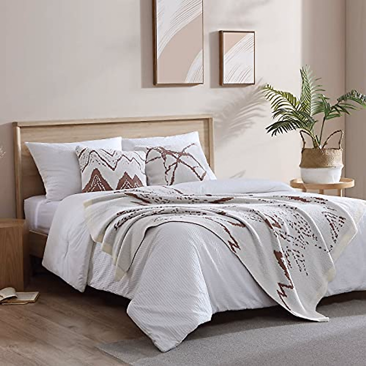 Snuggle Sac Textured Throw Super Soft Lightweight & Warm Knitted Blanket 50"x60" for Bed Sofa Couch Travel