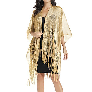 Rheane Gold Kimono Shawls and Wraps