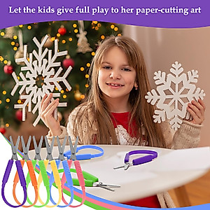 6Pcs Loop Scissors For Kids, Windspeed Spring Scissors Mini Training Loop Scissors Loop Scissors Colorful Grip Scissors Loop Handle with Easy-Open Squeeze Handles for Special Needs and Elderly