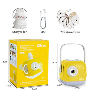 ZZZMOON Story Projector for Kids, Storybook Projector Toys for 3 4 Year Old Girl Boy Gift, Storytime Projector for Toddler Girl Gifts Age 3 4