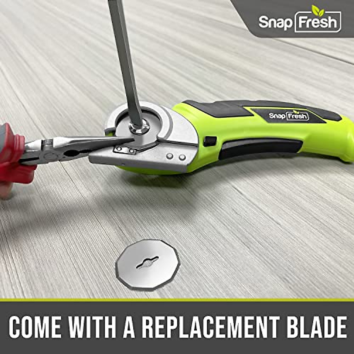 Cordless Electric Scissors, SnapFresh 4V Electric Mini Cutter, Rotary Cutter for Fabric and Cloth, Carpet and Cardboard Cutter with a Replacement Blade