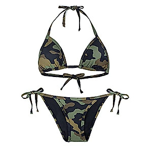 Smart & Sexy womens String Bikini Set, Modern Camo, Medium US