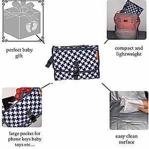 EZ MAT, Portable Baby Changing mat, Diaper Waterproof Changing pad, Changing mat for Diaper Bag, Baby Shower Registry Gender Reveal Gift, Compact Travel Changing Station, Baby Newborn Essential