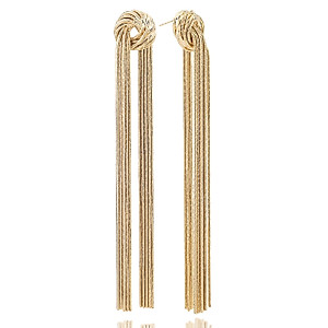 Gold Tassel Earrings For Women By Vintage Havana Drop/Dangle Earrings