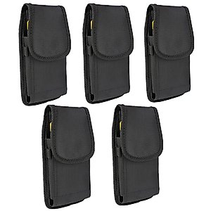 5PCS VENREA TC53 TC58 TC21 TC26 Scanner Holster,Rugged Carrying Case, Holder with Metal Clip & Belt Loops Fit for EDA50 EDA51 CT40 CT50 CT60,M60, MC67 Handheld Barcode Touch Mobile Computer, 7 Inch