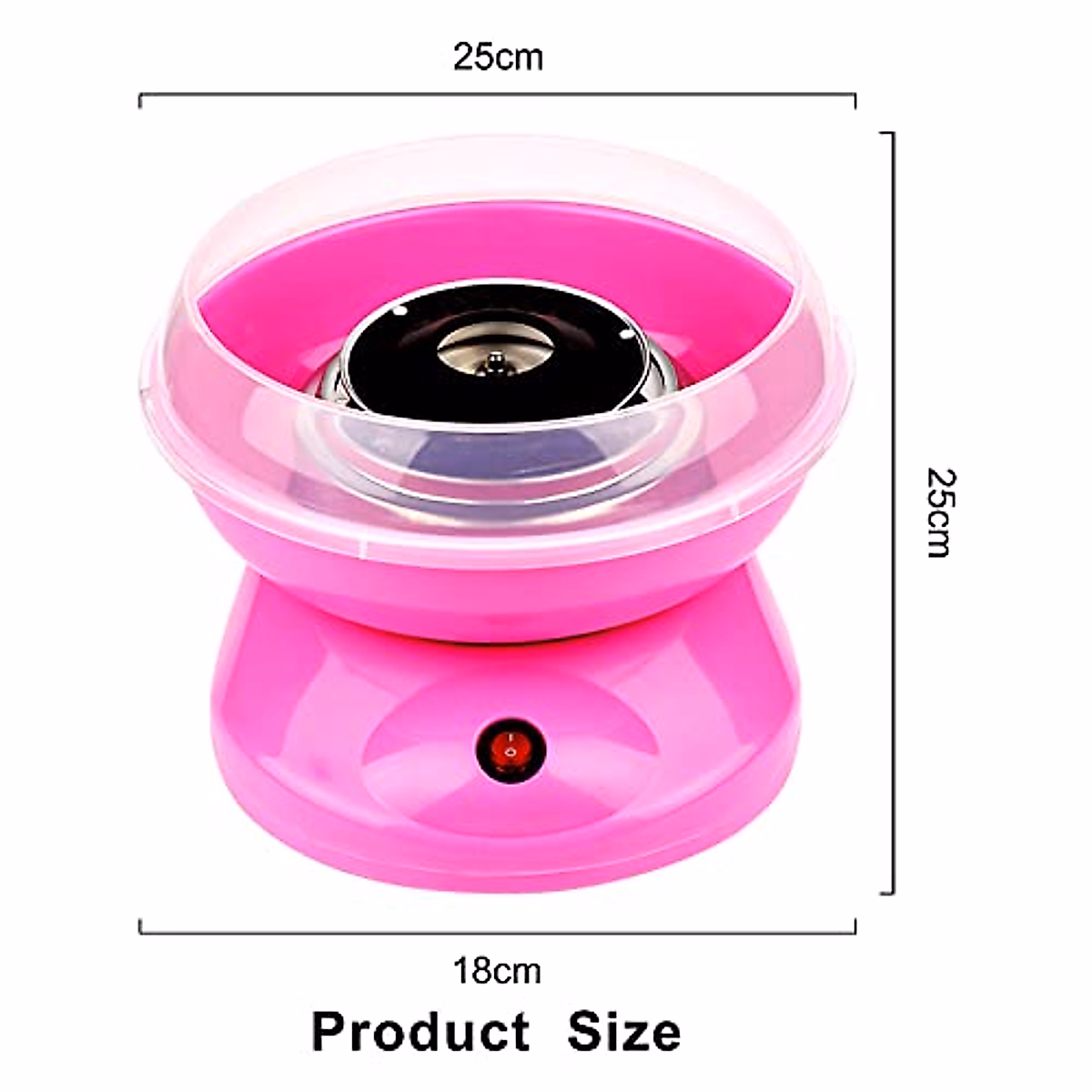 Cotton Candy Machine Desktop Cotton Candy Maker 450W Candy Floss Machine with Splash Prevention Bowl Sugar Scoop 10pcs Candy Sticks