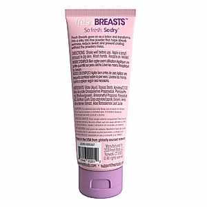 Fresh BREASTS Anti-Chafing Deodorant Cream to Powder for Under Boobs, Inner Thighs - Lotion Made without Talc, Aluminum, Parabens or Added Fragrance - 3.4 Fl Oz (2 Pack)
