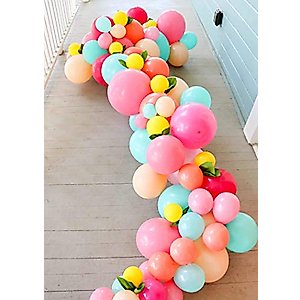 Balloon Garland kit Pink Blue Peach Balloon Arch Tropical Flamingo Party Unicorn Party Wedding Bridal Shower Birthday Party Decoration