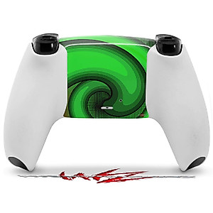 WraptorSkinz Skin Wrap compatible with Sony PS5 DualSense Controller Alecias Swirl 01 Green (CONTROLLER NOT INCLUDED)