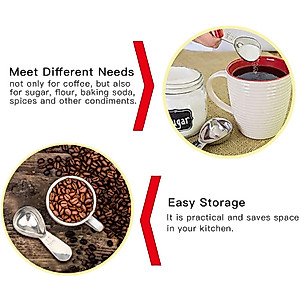 Coffee Scoop Set,Stainless Steel Coffee Spoons Short Handles,Tablespoon Measure Spoon Set Fit Coffee, Loose Tea, Sugar Or Flour(3 pieces,15ml)