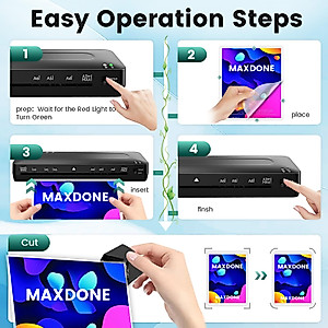 Laminator Machine A3 Laminating Machine - 13 Inches Cold and Thermal Laminator with 30 Laminating Sheets, 5-in-1 Lamination Machine with Paper Trimmer and Corner Rounder for Home Office School Use