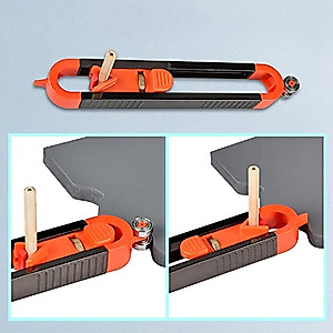 GOZWELL Precise Contour Scribe Tool with Lock for Pencil - Woodworking Edge Corner Measuring Profile Duplicator (1 Pack)