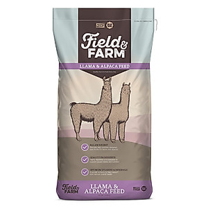 KENT Field and Farm Llama and Alpaca Pellet Feed | Optimum Vitamins and Nutrience, Balanced Diet, Ingredients | 50 Pound Bag