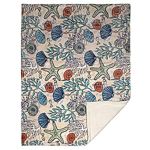 Carstens, Inc Carstens Coastal Reef 54x68 Throw Blanket, Blue