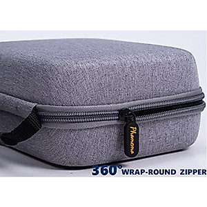 Phomemo Case 2023 Upgrade Version M110 M200 M221 Label Printer,M220 Thermal Label Maker, P3200 D1600 M04S Sticker Photo Printer Storage Holder Tape Paper Roll&USB Cable(Box Only)-Gray