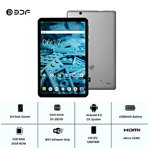 2023 New Kids Tablet 8 Inch Quad Core 2GB/32GB Google Play WiFi Bluetooth Cheap and Simple Children's Favorite Gift Tablet Pc Add Cover 64GB TF/Silver/China