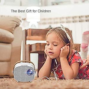 Mini Projector,Lejiada Portable Projector for Kids,Small Movie Projector for Bedroom, Home Theater Video Projector Compatible with iPhone/TV Stick/HDMI/USB/Micro SD/AV/Laptop