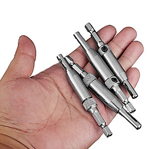 AFUNTA 8 pcs Center Drill Bit Set,Self Centering Hinge Tapper Core Hole Puncher Woodworking Tools for Cabinet Door 5/64'' 7/64'' 9/64'' 11/64'' 13/64'' 5mm 1/4'' with 1 pcs Hex key