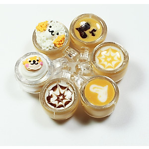 6 Mix Coffee Latte Art Dollhouse Miniature,Tiny Coffee,Drink Beverage Dollhouse Accessories for Collectibles