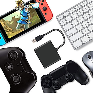 Kadimendium Mouse Converter, Mobile Aiming Shooting Mouse Accessory with Converter for Game Console for Mouse Adaptation for Game Lover