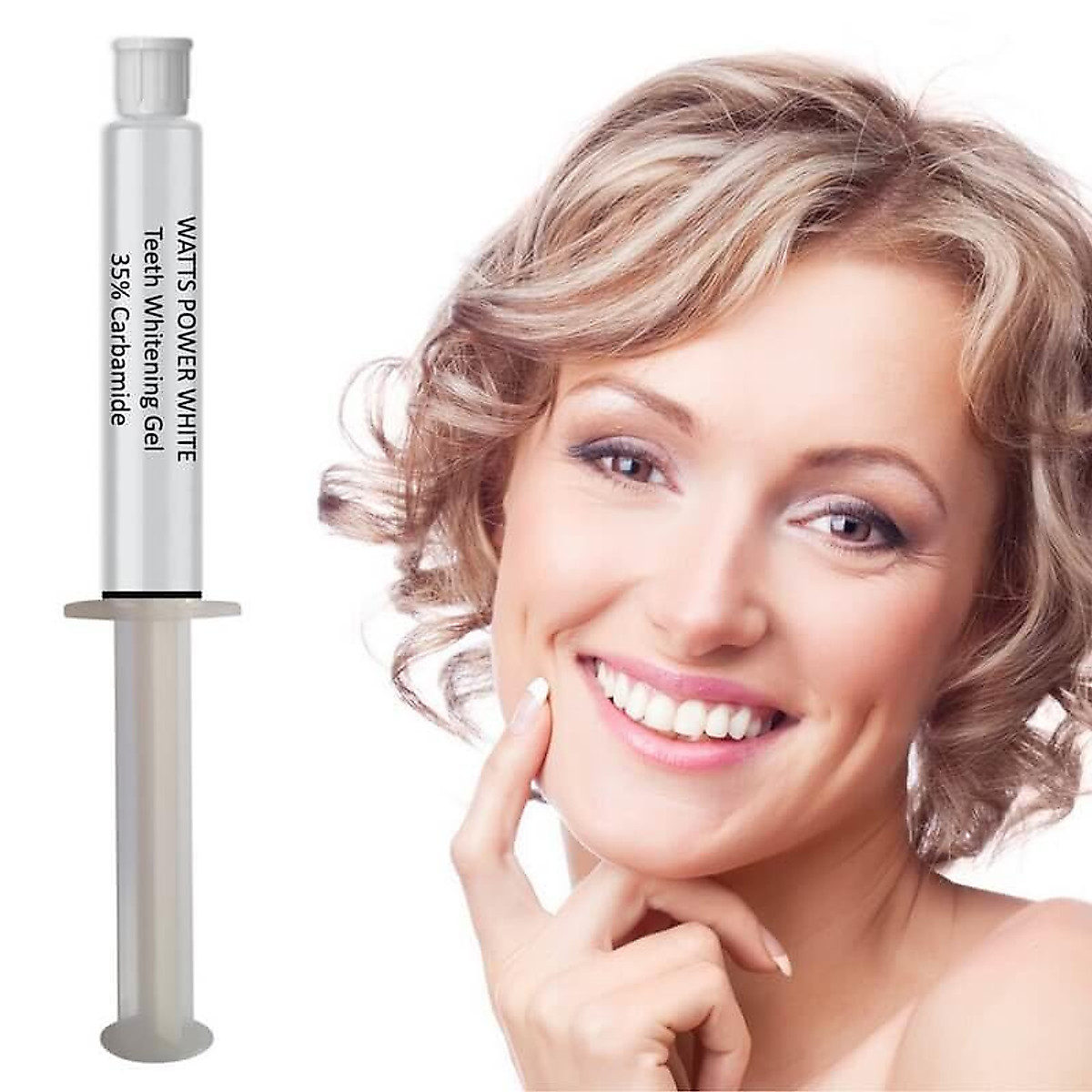 Watts Power 35% Dual Action Teeth Whitening Gels Huge 10ml - 4 Huge 10ml Gels Plus Aftercare Gel - Optimized OTC Dual Action for Surface and Deep Stains for Quick Results - Made in The USA - Kosher