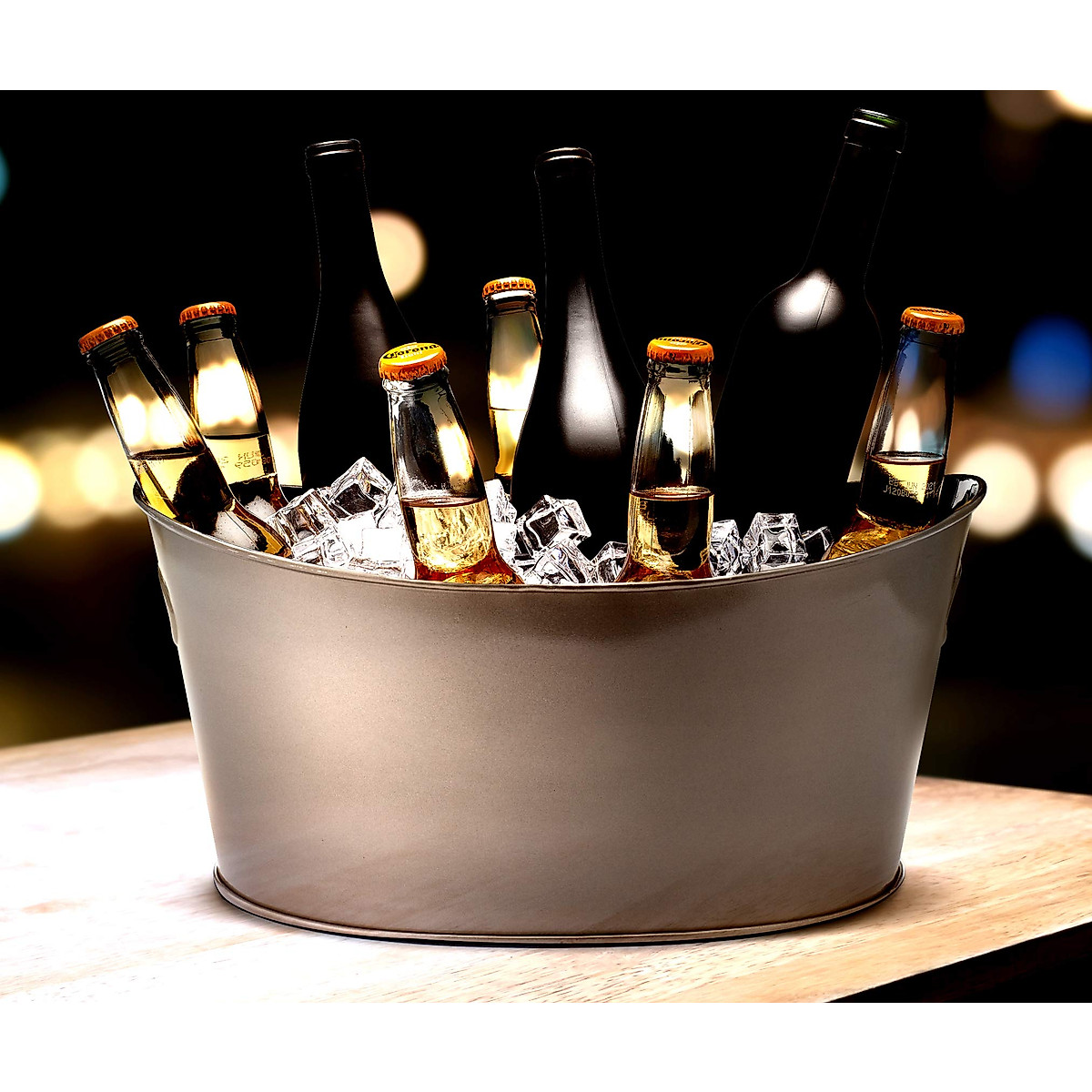 Old Dutch International Phantom 554PH Beverage Tub, 8 Quart, Metallic Gray