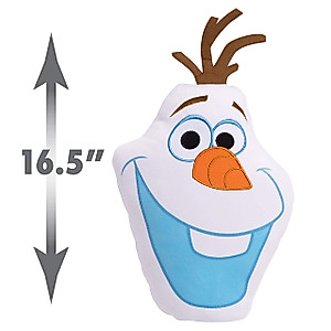 Disney Frozen 2 Character Head 16.5-Inch Plush Olaf, Soft Pillow Buddy Toy for Kids, Officially Licensed Kids Toys for Ages 2 Up by Just Play