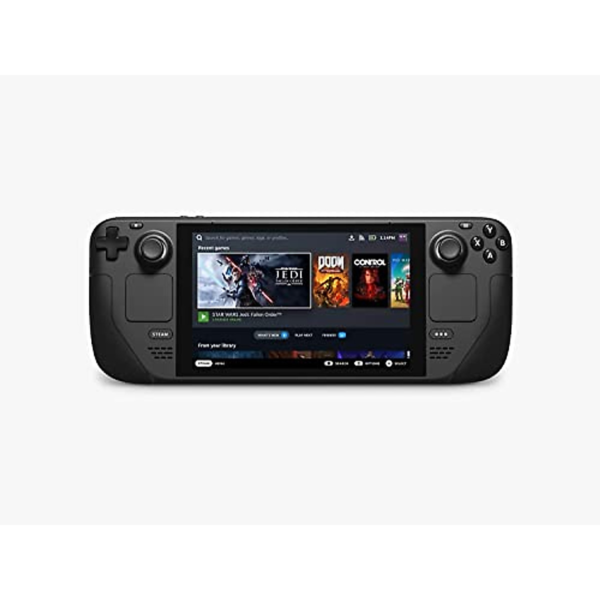 Valve Steam Deck 512Gb Handheld Video Gaming Computer Console - Fastest Storage, Premium Anti-Glare Glass, With Exclusive Carrying Case, Steam Community Profile Bundle, And Virtual Keyboard Theme