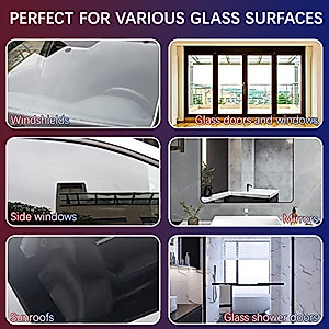 Car Glass Cleaner with Sponge, Car Glass Oil Film Cleaner, Water Spot Remover, Glass Cleaner for Auto and Home Eliminates Coatings, Bird Droppings, and More to Polish and Restore Glass to Clear (150g)