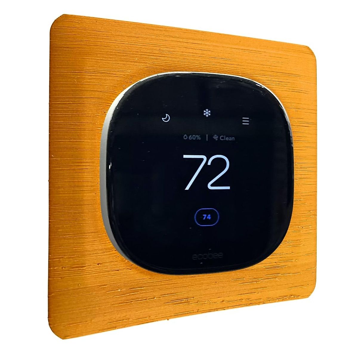 Elm Wood Square Wall Plate for Ecobee Smart Thermostat Enhanced and Premium Cover Trim Backplate