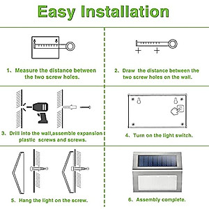 Solar Outdoor Lights, 8 Pack Solar Fence Lights, Deck Lights Solar Powered Waterproof Outside Lights for Garden Patio Yard Stair Step Wall Railing Post LED Lamp,Warm White