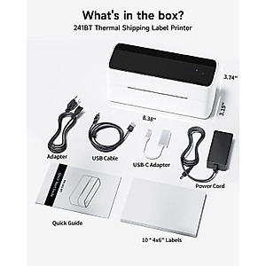 Phomemo Bluetooth Thermal Label Printer, Wireless Label Printer for Shipping Package & Small Business, 4x6 Address Label Printers, Thermal Printer Support iPhone, iPad, Mac, Windows, Android