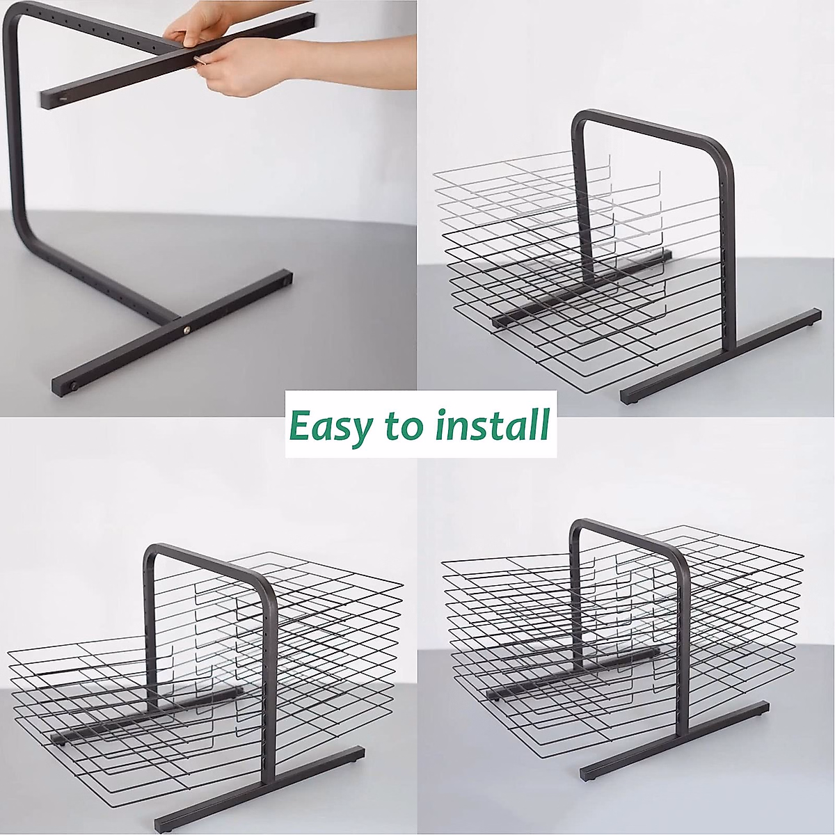 Drying Racks,Tabletop Art Drying Rack, Metal Steel Double Sided Wire Drying Rack Artwork Storage Display Rack for Classrooming Crafts, 20 Shelves, 25.6 X 17.7 X 16.5 Inches