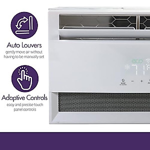 Freonic 10,000 BTU Window Air Conditioner and Dehumidifier, 115V Window AC Unit for Apartment, Living Room, and Medium Rooms up to 450 Sq. Ft., Air Conditioner Window Unit with Remote Control in White