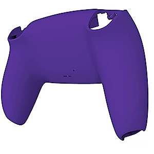 eXtremeRate Purple Soft Touch Grip Custom Back Housing Bottom Shell Compatible with ps5 Controller, Replacement Back Shell Cover Compatible with ps5 Controller